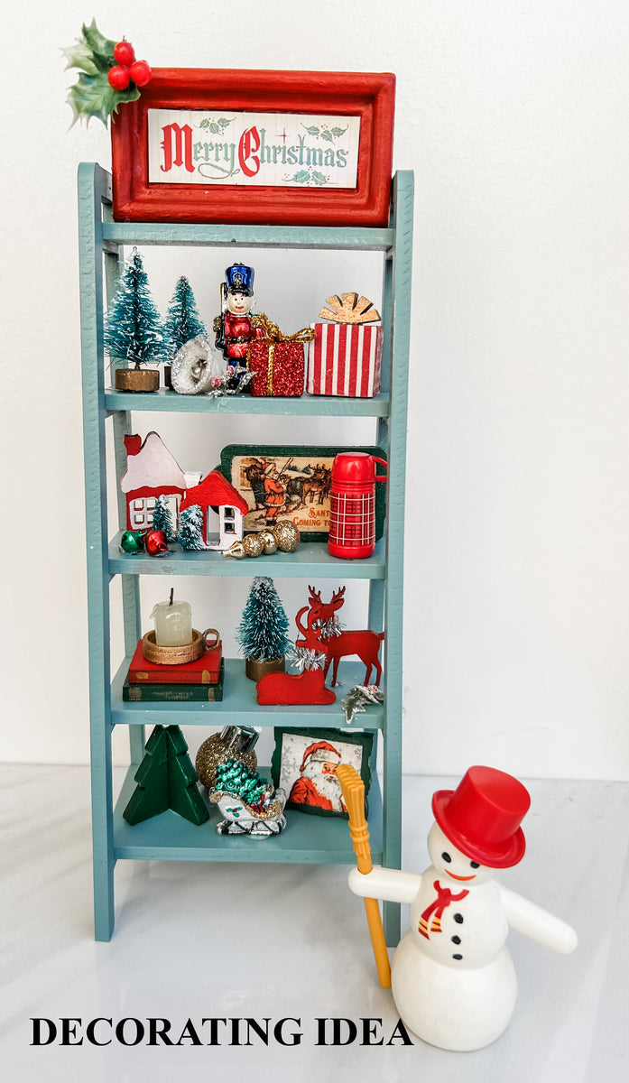 Christmas Ladder Shelf with Goodies – amandamade