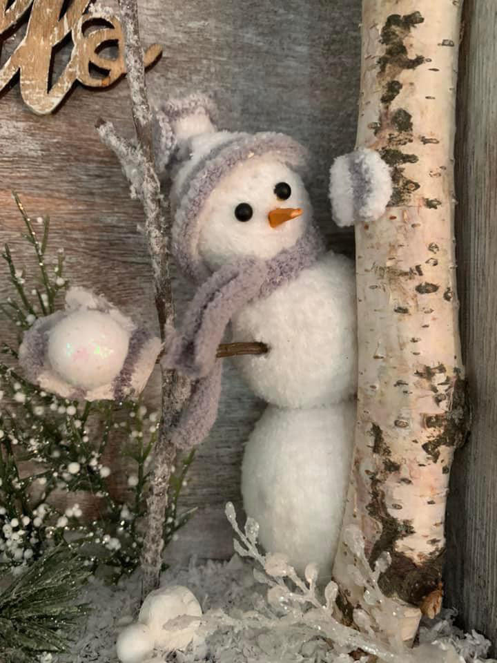 Snowman Shadow Box – amandamade